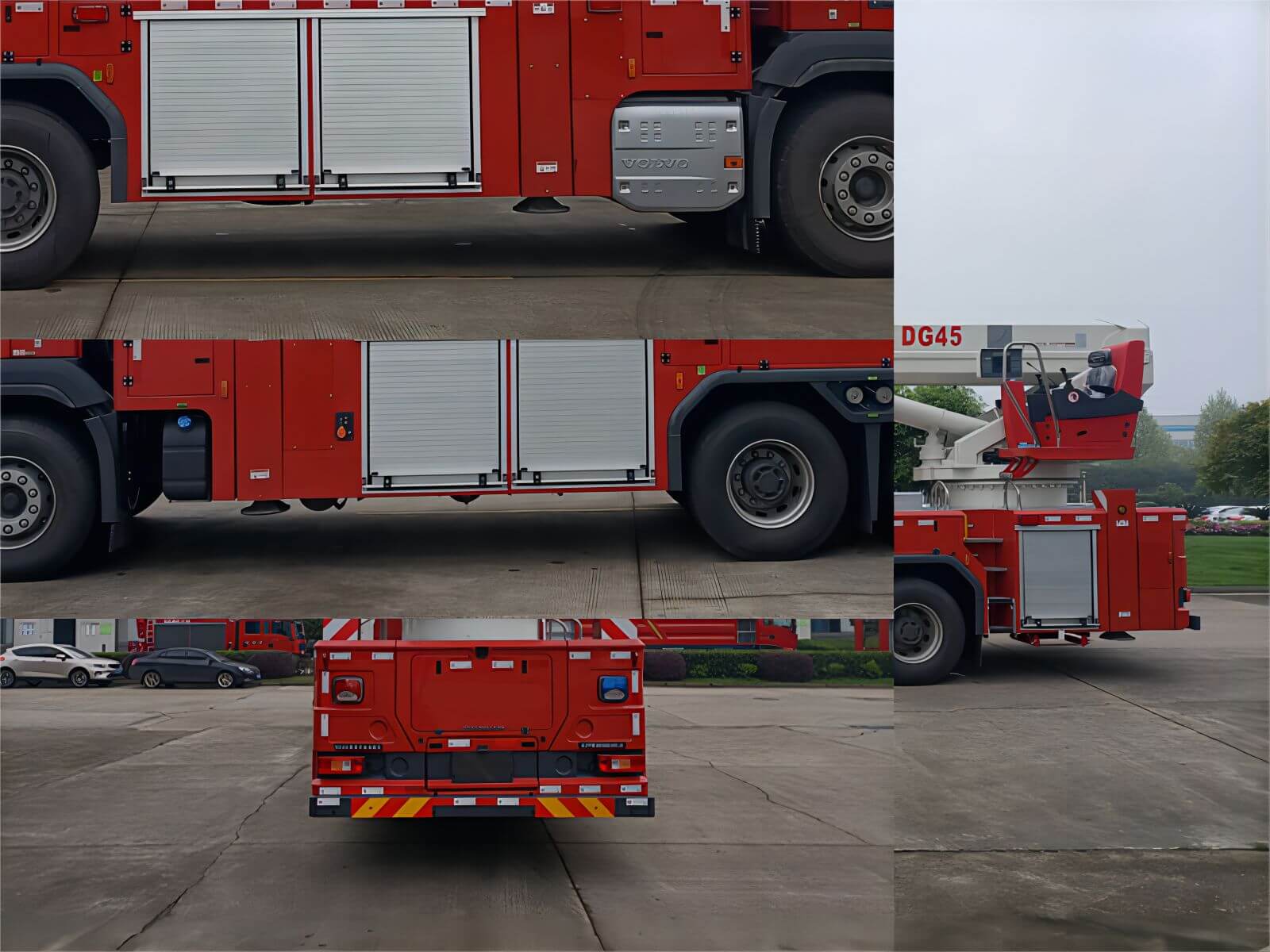 Wholesale Volvo 10 Wheels Aerial 55m Platform Fire Truck in Chinese ...