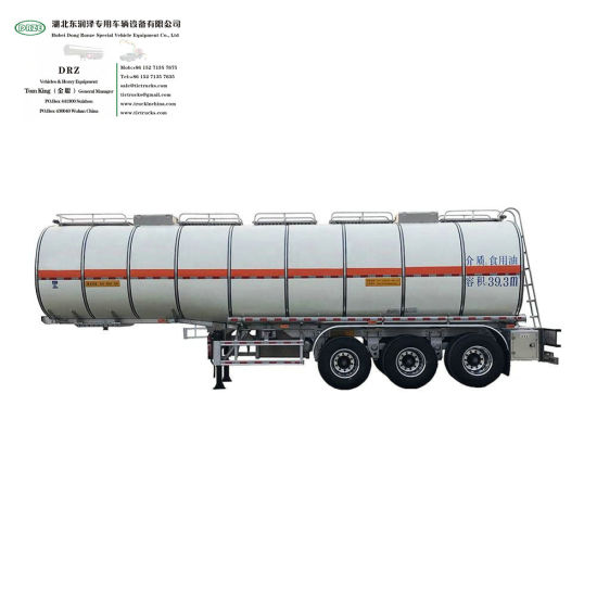 Wholesale Aluminum Tanker Trailer 36000L~42000L 3 Axle Transport Food ...