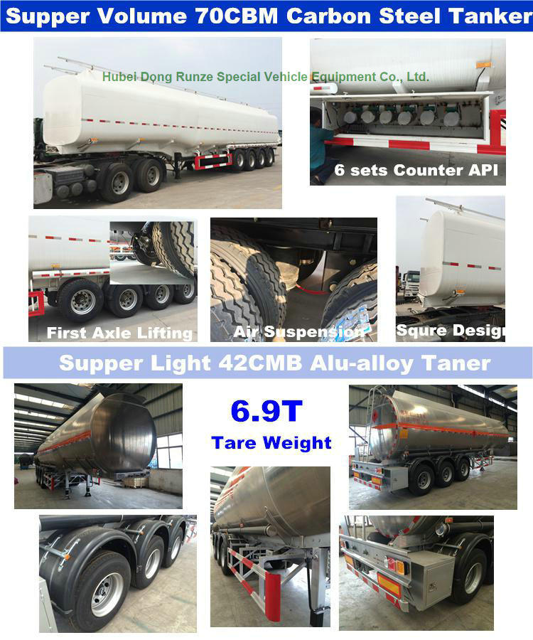 Wholesale Aluminum Alloy Tanker Trailer 40kl for Diesel, Oil, Gasoline ...