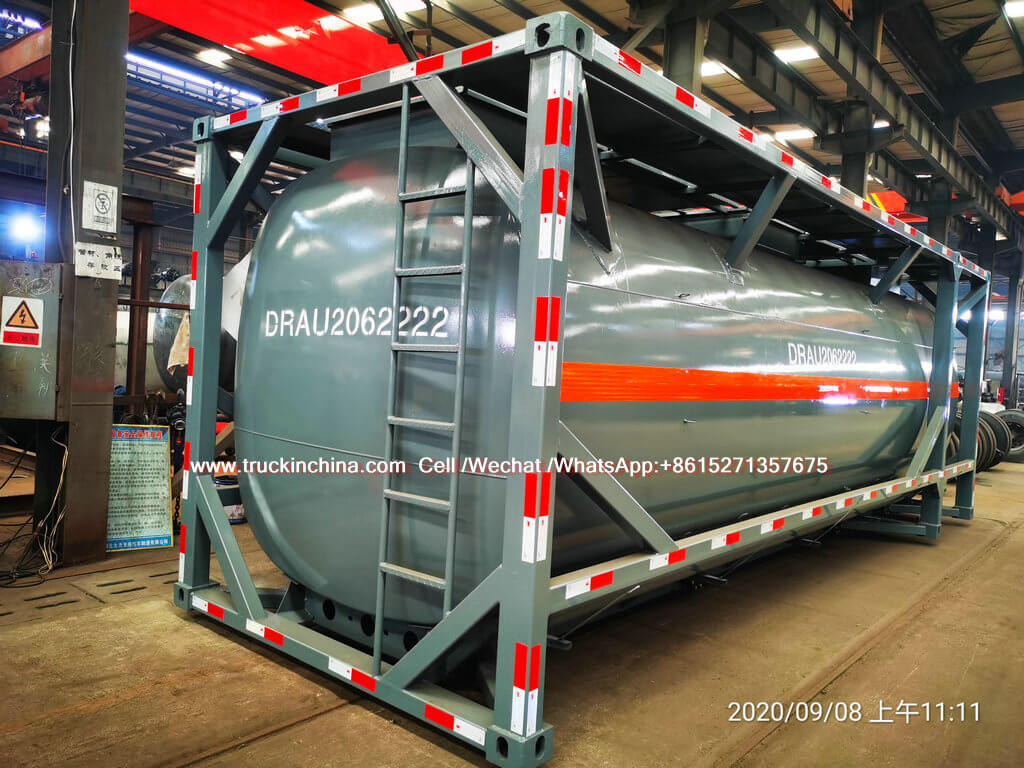 30FT LLDPE Lined Tank Container For Hydrochloric Acid HCL UN1789 ship ...
