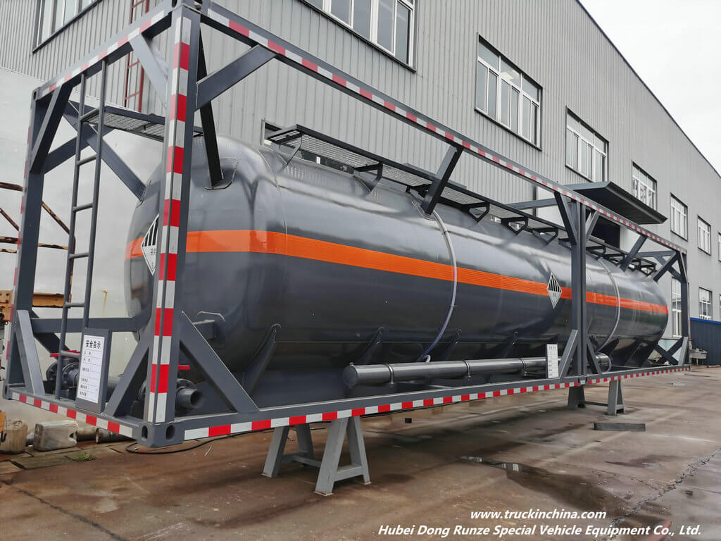 Wholesale Iso 40FT Chemical Liquid HCl Acid Container Tank Lined PE ...