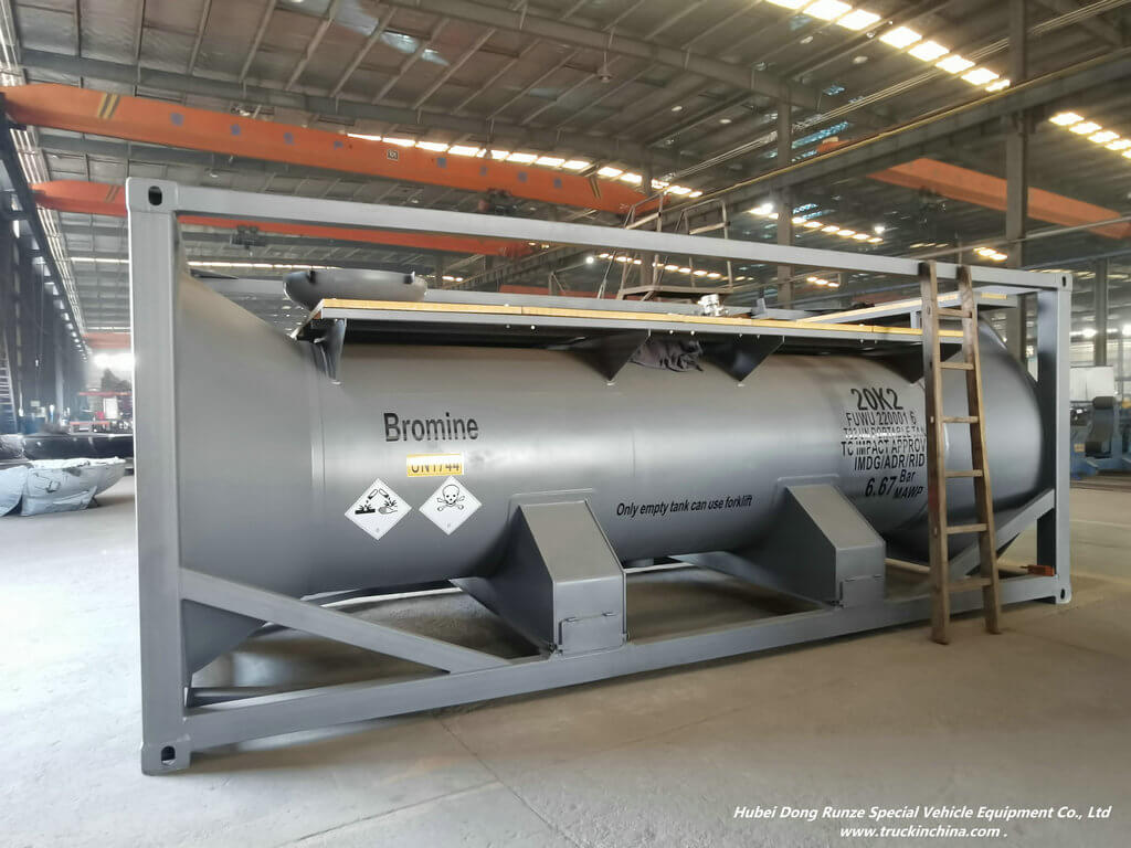 Wholesale ISO 20ft Bromine T22 UN Portable Tank Container 8.32m3 Lead ...