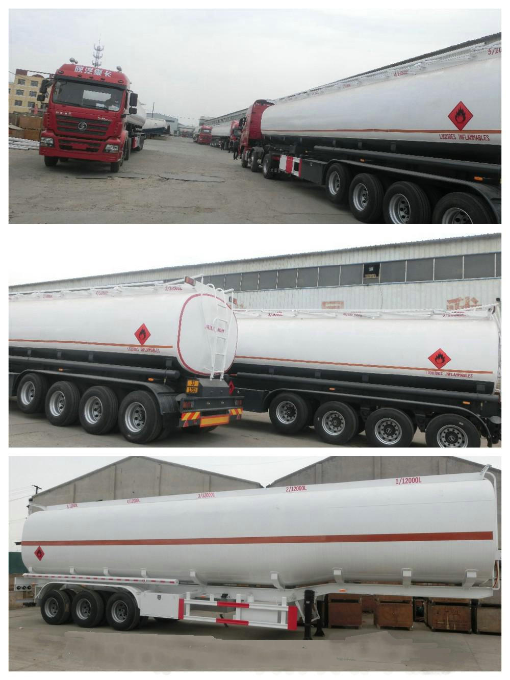Wholesale Steel Fuel Tanker Semi-Trailer 4 Axles Tank Capacity 55000L ...