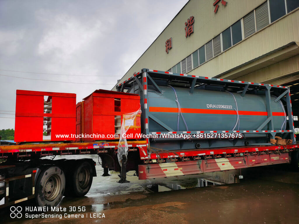 30FT LLDPE Lined Tank Container For Hydrochloric Acid HCL UN1789 ship ...
