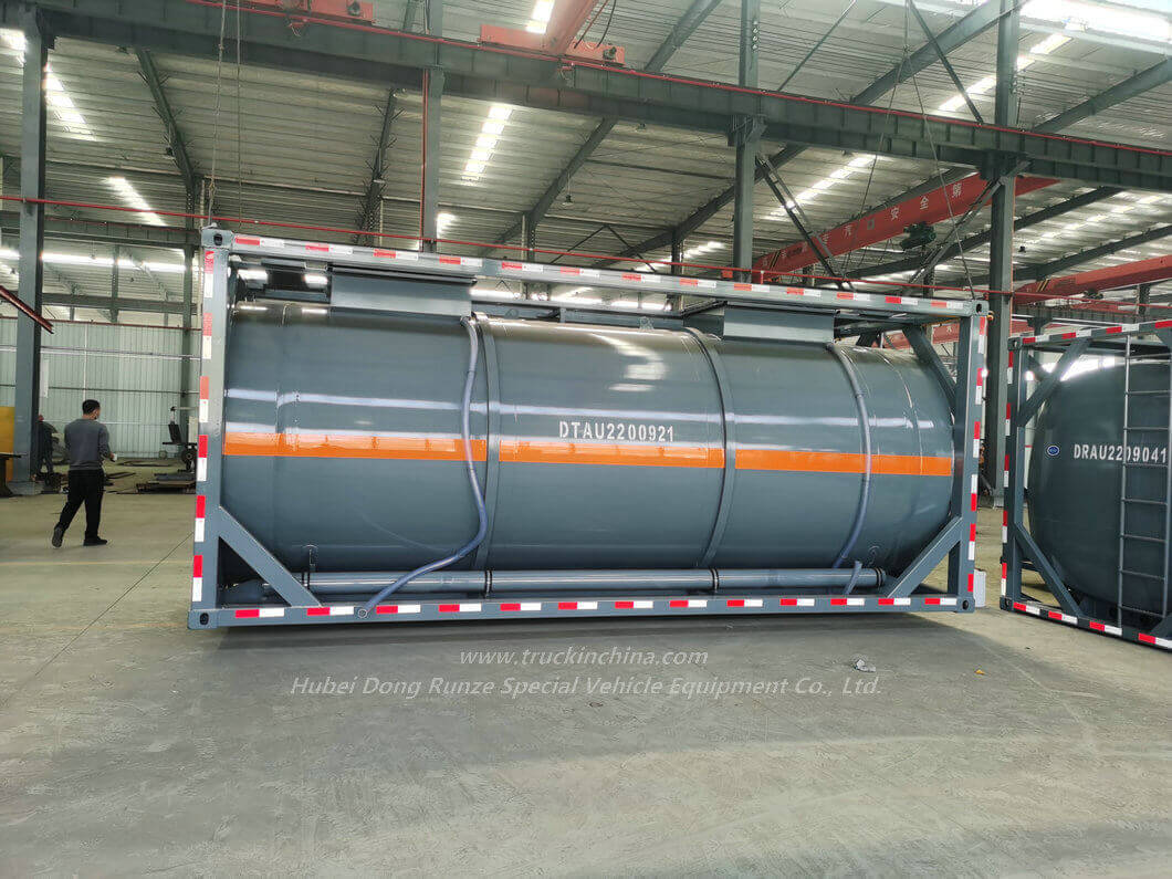 Wholesale Iso 20FT HF HCl Acid Container Tank Lined PE 16mm 20KL in ...