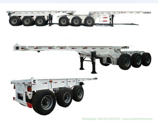Wholesale Customized Interlink 2 Flatbed Semi Trailer Truck (Double ...