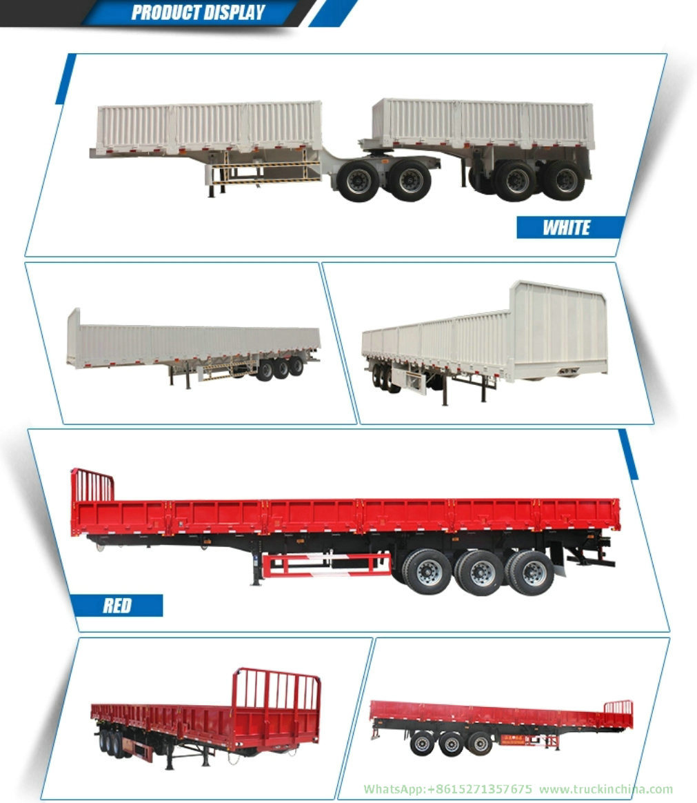 Wholesale Customized Interlink 2 Flatbed Semi Trailer Truck (Double ...