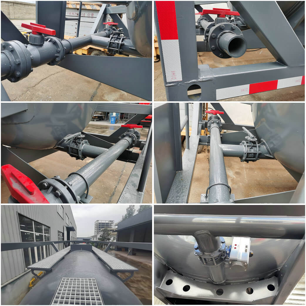 Wholesale Iso 40FT Chemical Liquid HCl Acid Container Tank Lined PE ...