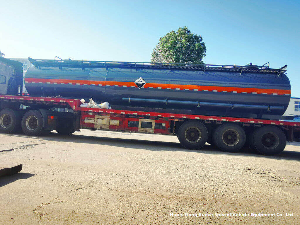 Wholesale Lined PE Tank Trailer for Transport Hydrochloric Acid HCl ...