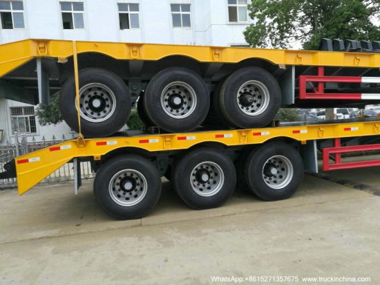 Wholesale 3 Axles Lowbed Trailer 45/60/80/100ton Gooseneck Low Platform Semi-Trailer (Low Bed ...