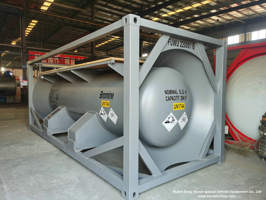 Wholesale ISO 20ft Bromine T22 UN Portable Tank Container 8.32m3 Lead ...