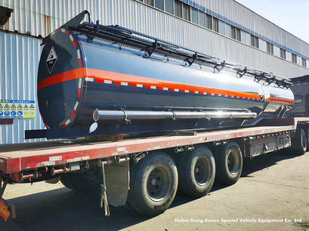 Wholesale Lined PE Tank Trailer for Transport Hydrochloric Acid HCl ...