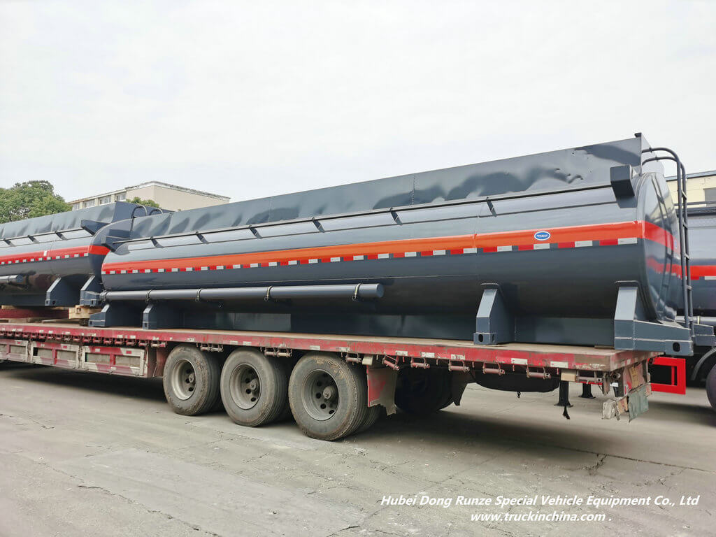2 Sets Hydrochloric Acid HCL Tank Container Lined PE 24m3 Trailer ...