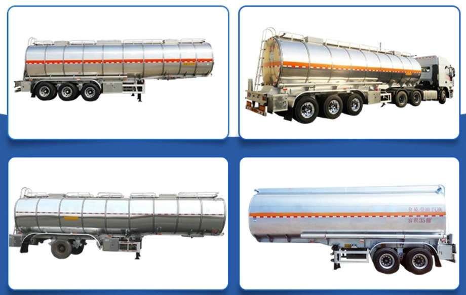 Wholesale Aluminum Tanker Trailer 36000L~42000L 3 Axle Transport Food ...