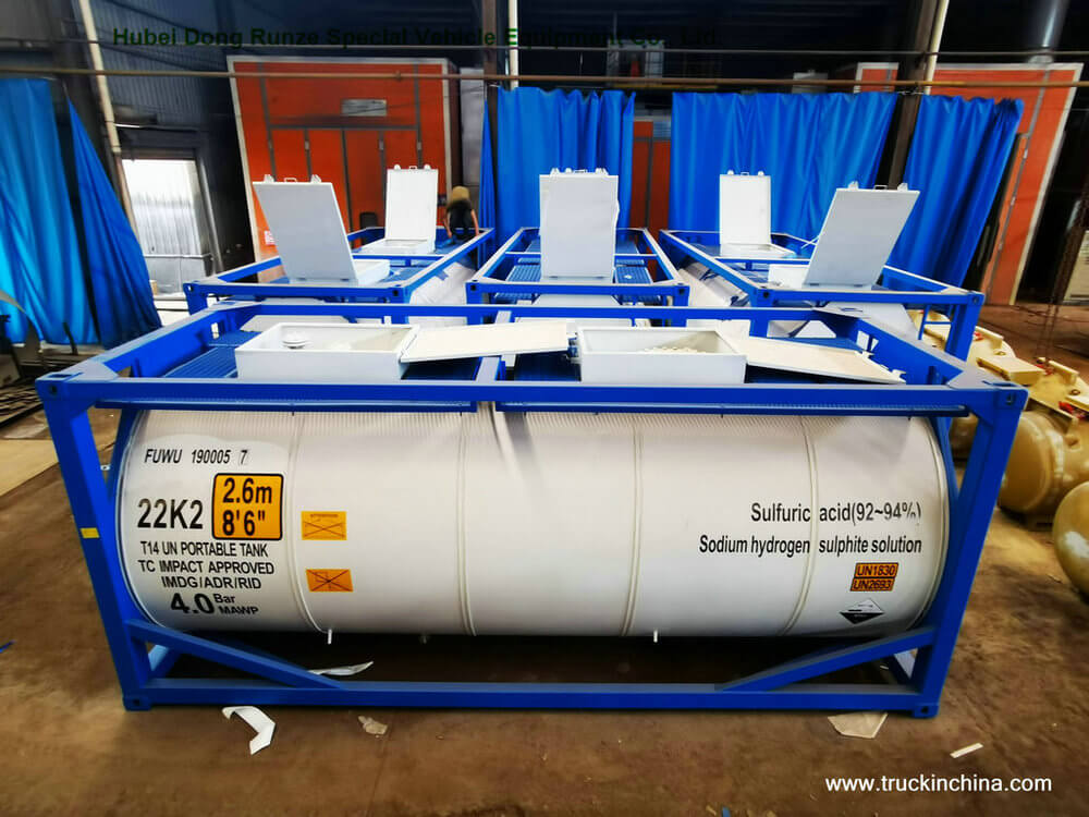 Wholesale T14 Sulfuric Acid Tank Container Steel Lined LDPE in Chinese ...