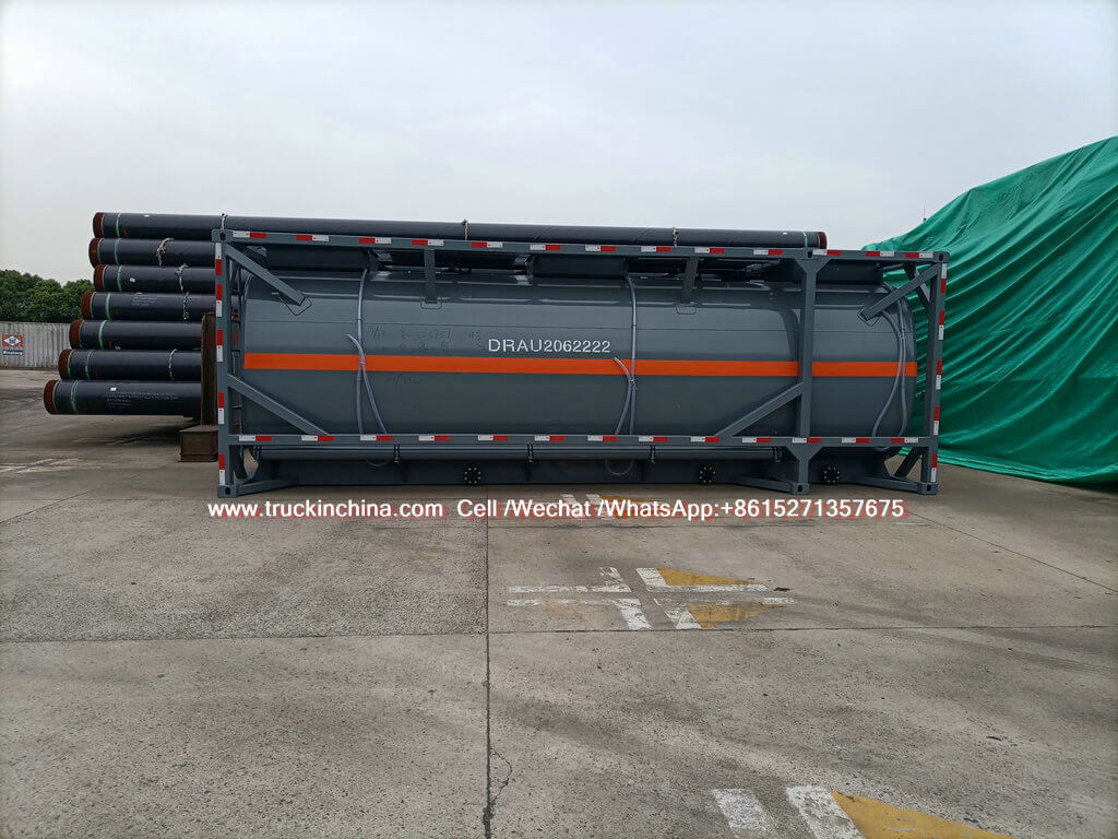 30FT LLDPE Lined Tank Container For Hydrochloric Acid HCL UN1789 ship ...