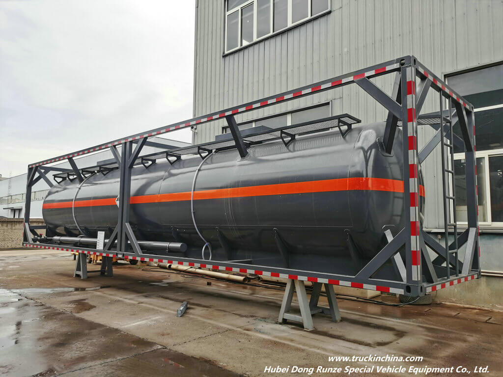 Wholesale Iso 40FT Chemical Liquid HCl Acid Container Tank Lined PE ...