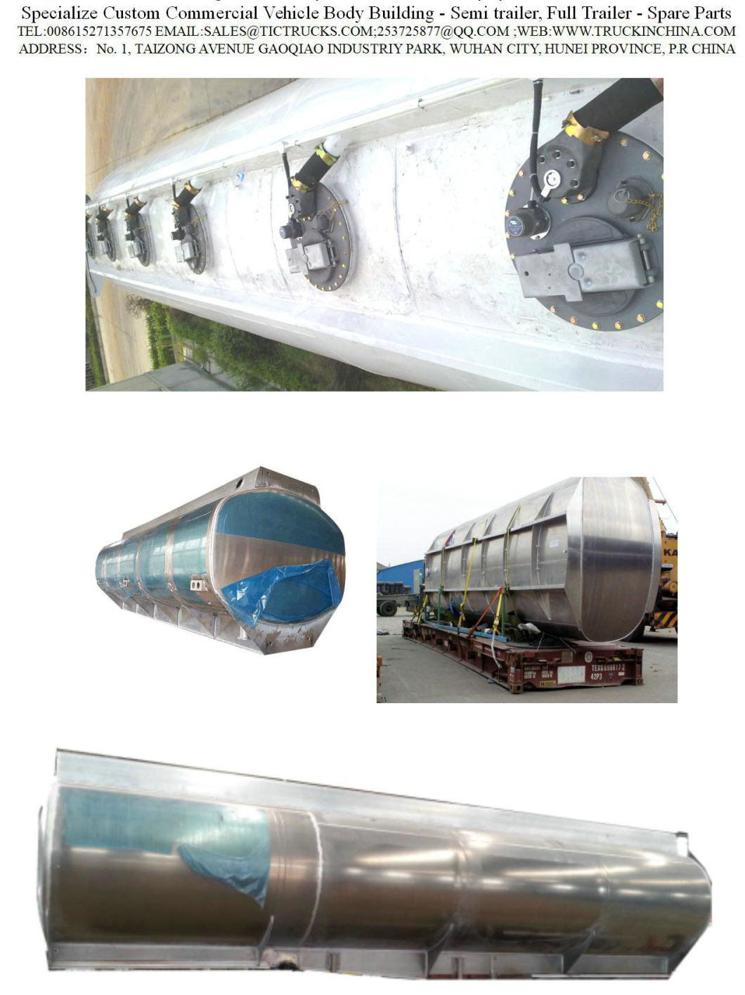 Wholesale Aluminium Fuel Tankers 45000liters 6compartments Tank Body ...