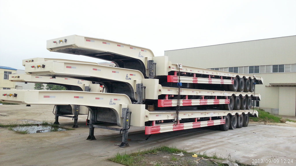 Wholesale 4 Axles Heavy Duty Lowboy (Low Bed) Trailer (Flatbed 11M -16M ...