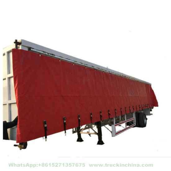 Wholesale Customizing 60 Tons Flat Bed Curtain Side Wall Cargo Semi ...