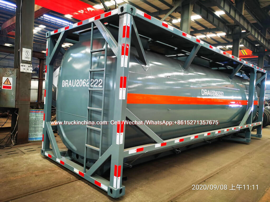 30FT LLDPE Lined Tank Container For Hydrochloric Acid HCL UN1789 ship ...