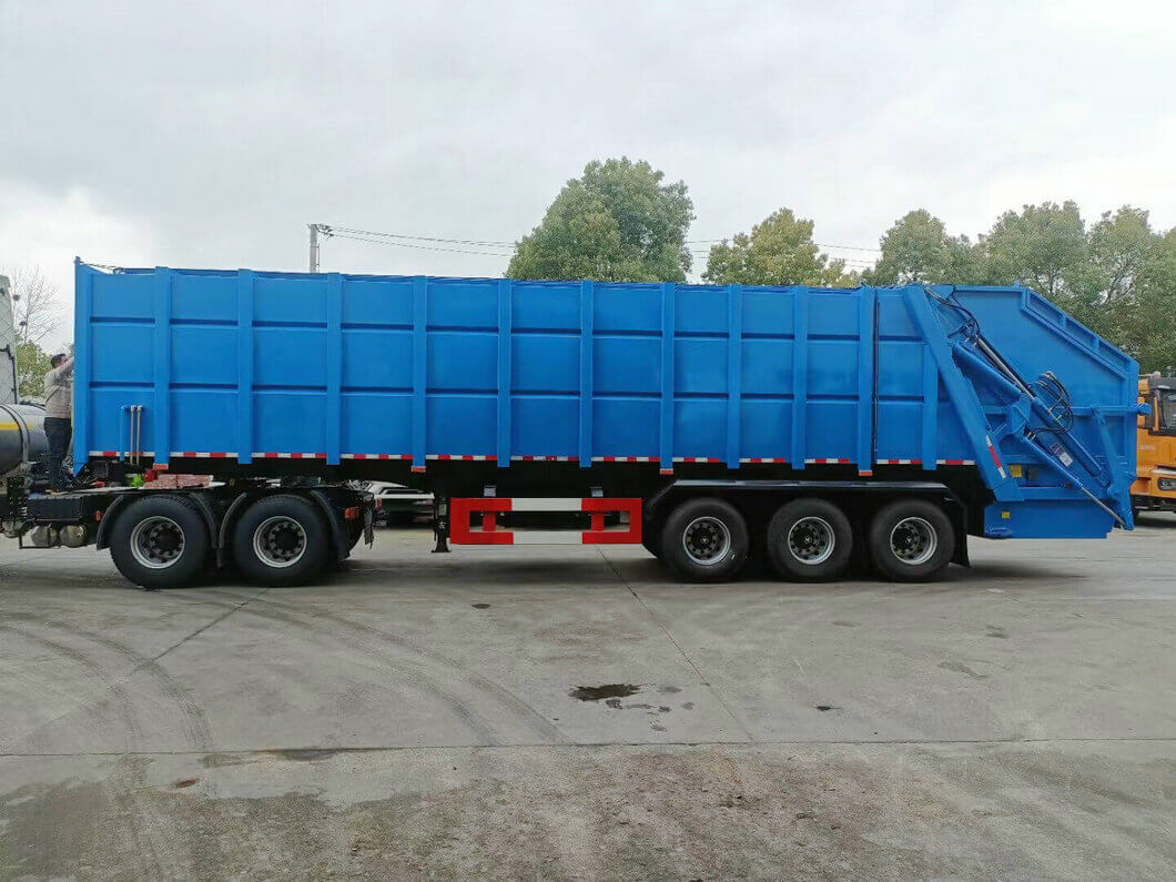 Wholesale 45 CBM Tri-Axles Compressed Garbage Semi Trailer in Chinese ...