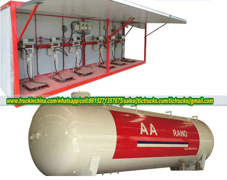 20MT Skid Mounted LPG Filling Stations 50000Liters 6Sets LPG Filling ...