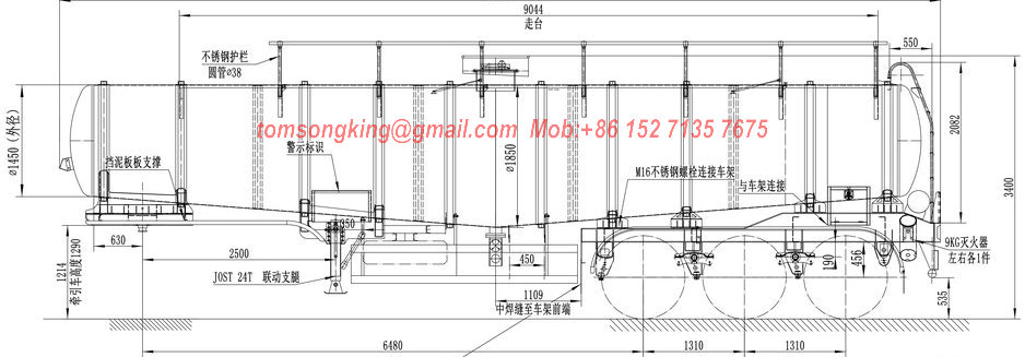 Wholesale 40T V Shape Sulfuric Acid Tanker V Shape 40000KG -22CBM CIF $ Dar es Salaam in Chinese ...