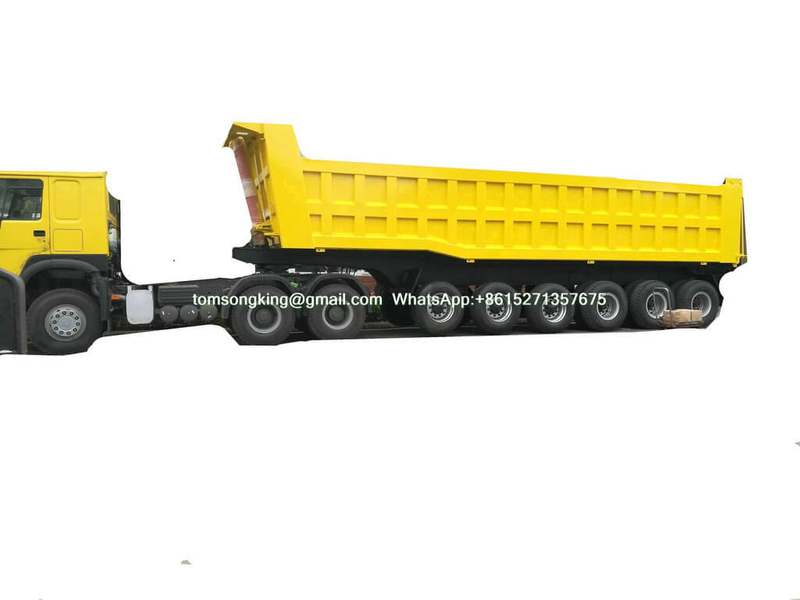 Wholesale 6 Axles Tipper Trailer For 100 Ton Mangenese And Bouxite Ores ...