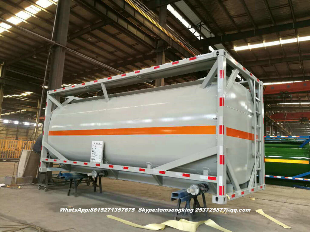 2units 20ft ISO tank containers Steel Lined LDPE for Hydrochloric Acid ...